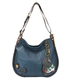 chala purse handbag hobo cross body convertible blue piano bag