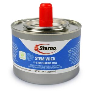 candle corp of america sterno stem wick chafing fuel ste10102 24/pk