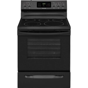 frigidaire ffef3054tb 30 inch electric freestanding range with 5 elements, smoothtop cooktop, 5.3 cu. ft. primary oven capacity, in black