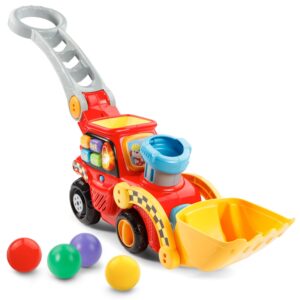 vtech pop-a-balls push and pop bulldozer, red