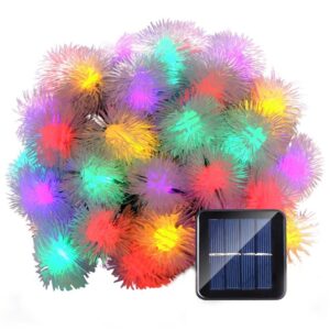 ledmomo 7m 50 led solar string lights ball fairy decorative lights for outdoor home lawn garden patio party and holiday decorations (multi-color)