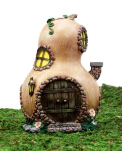 ebros gift enchanted fairy garden miniature halloween gourd cottage house figurine 6.25" h do it yourself ideas for your home