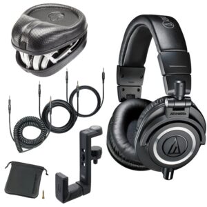 audio-technica ath-m50x monitor headphones (black) (w/hard case)