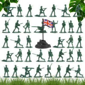 Etmact Deluxe Bag of Classic Toy Green Army Soldiers, Various Poses, 200 Count Toy Soldiers Toy Army Soldiers Green Toy Soldiers Action Figures Count Toy