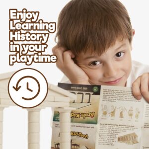 Taksa Toys Ancient Greek Facade Stem Toys Unique Educational Stackable Building Blocks, for Kids Ages 7 8 9 10+ Years Old, Indoor Architectural Kit Learning Games, Montessori Toys for Children, 55 Pcs