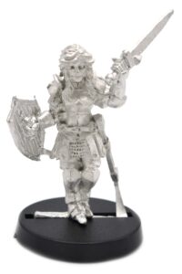 stonehaven miniatures human knight female figure (for 28mm scale table top war games) - made in us