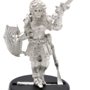 Stonehaven Miniatures Human Knight Female Figure (for 28mm Scale Table Top War Games) - Made in US