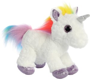 aurora® enchanting sparkle tales™ rainbow unicorn™ stuffed animal - magical adventures - endless play - white 12 inches