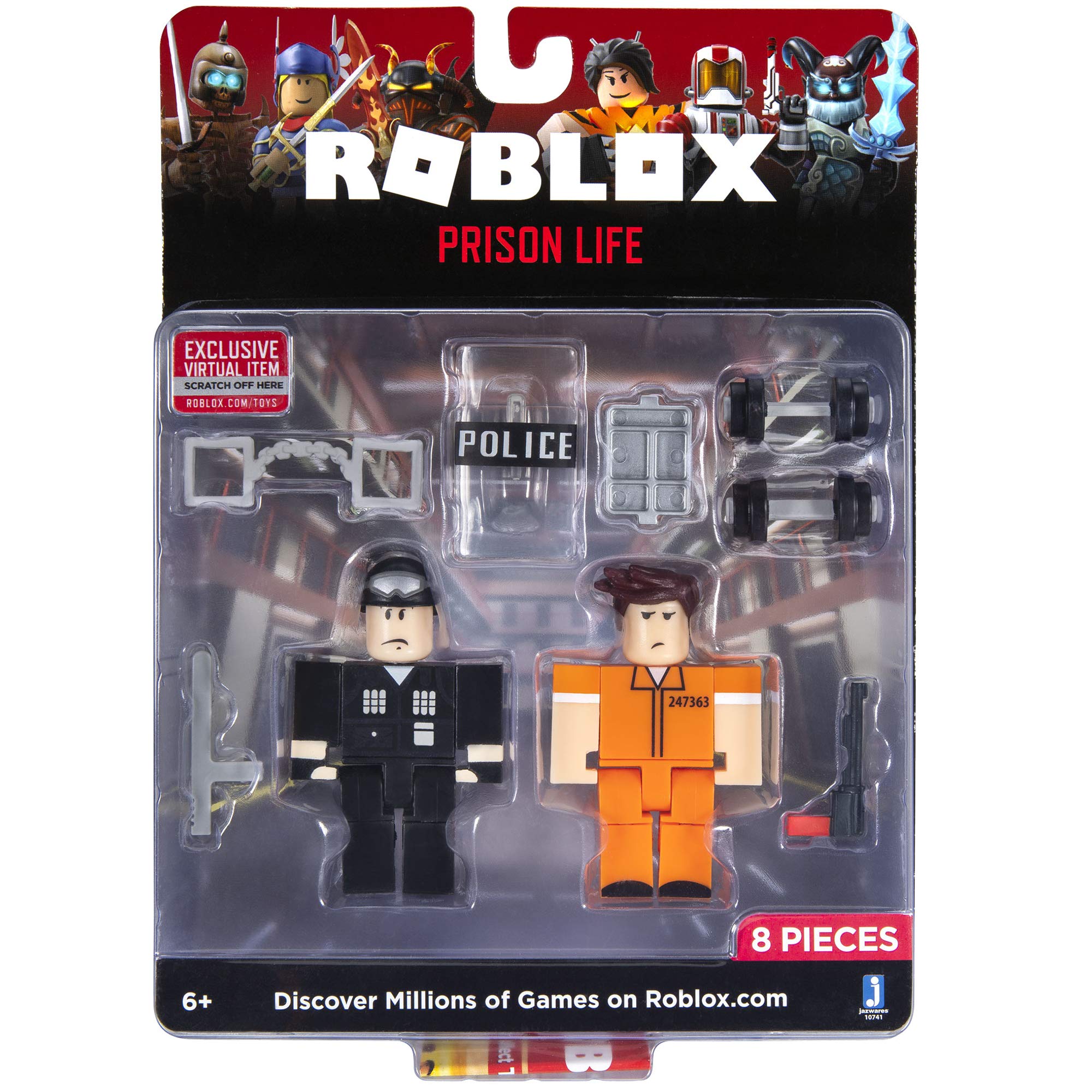 Roblox Action Collection - Prison Life Game Pack [Includes Exclusive Virtual Item]