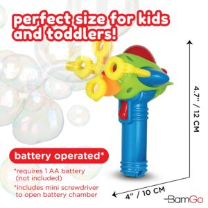 BAMGO Bubble Blaster for Kids (Boys, Girls) | Toy Bubble Gun| Non-Toxic and Leak Resistant| Outdoor Games | Bubble Machine | Bubbles for Kids and Toddlers | Easter Basket Stuffers