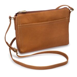 le donne leather finte crossbody bag - colombian vaquetta leather women’s purse (tan)