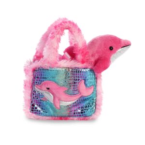 Aurora® Fashionable Fancy Pals™ Dolphin Stuffed Animal - On-The-go Companions - Stylish Accessories - Multicolor 7 Inches