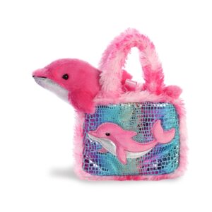 Aurora® Fashionable Fancy Pals™ Dolphin Stuffed Animal - On-The-go Companions - Stylish Accessories - Multicolor 7 Inches