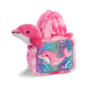 Aurora® Fashionable Fancy Pals™ Dolphin Stuffed Animal - On-The-go Companions - Stylish Accessories - Multicolor 7 Inches