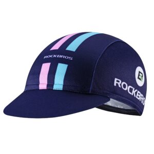 rockbros men's cycling cap breathable sun proof helmet liner hat blue purple