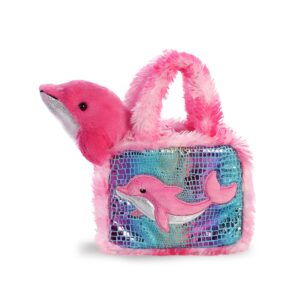 Aurora® Fashionable Fancy Pals™ Dolphin Stuffed Animal - On-The-go Companions - Stylish Accessories - Multicolor 7 Inches