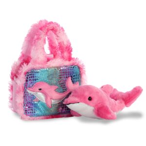 Aurora® Fashionable Fancy Pals™ Dolphin Stuffed Animal - On-The-go Companions - Stylish Accessories - Multicolor 7 Inches