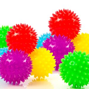 IMPRESA 10-Pack of Spiky Sensory Balls - Squeezy and Bouncy Fidget Toys/Sensory Toys - BPA/Phthalate/Latex-Free