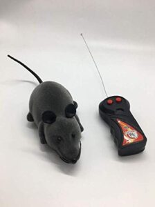 wefoo forum novelties ids electronic remote control rat, simulation mouse toy for cat dog kid, gray