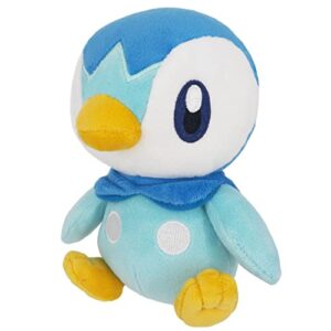 sanei pokemon all star collection - pp89 - piplup plush 6", blue