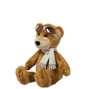 Manhattan Toy Aviator Teddy Bear 12" Stuffed Animal Plush with Soft Goggles and Scarf