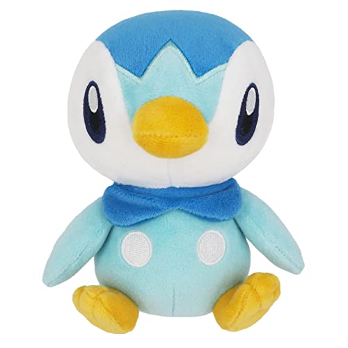 Sanei Pokemon All Star Collection - PP89 - Piplup Plush 6", Blue