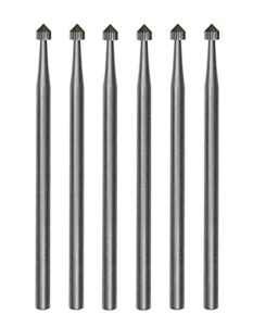 6 pack of steel setting burs 4.00 mm w/ 3/32" shank stone setting filing jewelry making tool