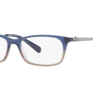 Coach HC6110 Prescription Eyewear Frames, Blue Beige Glitter Gradient/Demo Lens, 50 mm