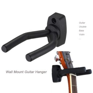 Guitar Wall Hanger Stands Ukulele Wall Mount 2 Pack Violin Hook Keep Holder Display Rack Bracket for Most Guitar Bass Accessories Easy To Install