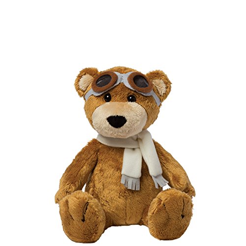 Manhattan Toy Aviator Teddy Bear 12" Stuffed Animal Plush with Soft Goggles and Scarf