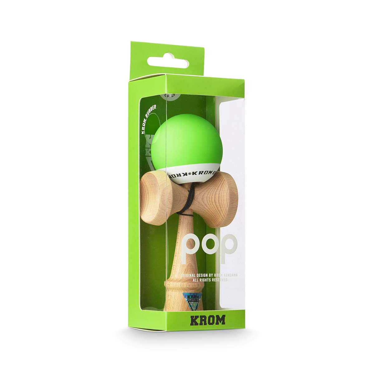 KROM Kendama POP Lime Green – Flawless Balance – Strong and Durable – Enhanced Cognitive Skills – Improved Balance, Reflexes, and Creativity – Kendama Model Pro Made For Beginners and Experts