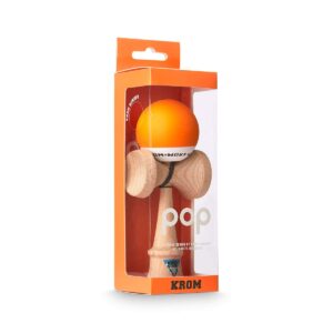 KROM Kendama POP Orange – Flawless Balance – Strong and Durable – Enhanced Cognitive Skills – Improved Balance, Reflexes, and Creativity – Kendama Model Pro Made For Beginners and Experts