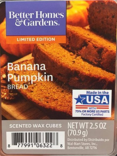 Better Homes and Gardens Banana Pumpkin Bread Scented Wax Cubes, NET WT 2.5 OZ