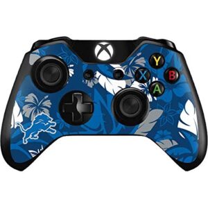 skinit decal gaming skin compatible with xbox one controller - officially licensed nfl detroit lions tropical print design