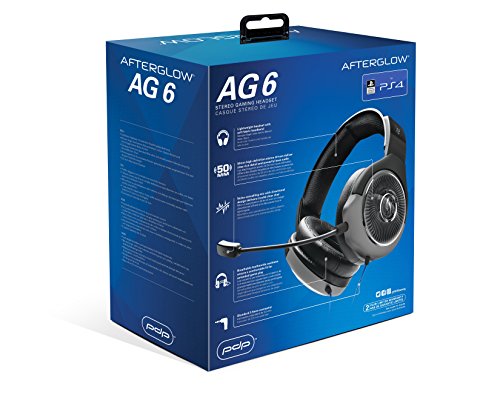 PDP PS4 Afterglow AG 6 Wired Gaming Headset, 051-077-NA-BK