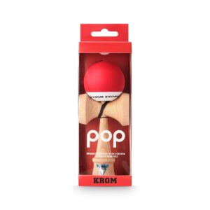 KROM Kendama POP Red – Flawless Balance – Strong and Durable – Enhanced Cognitive Skills – Improved Balance, Reflexes, and Creativity – Kendama Model Pro Made for Beginners and Experts