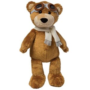 manhattan toy aviator teddy bear 12" stuffed animal plush with soft goggles and scarf