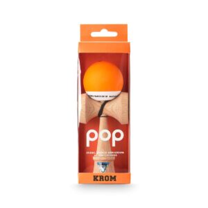 KROM Kendama POP Orange – Flawless Balance – Strong and Durable – Enhanced Cognitive Skills – Improved Balance, Reflexes, and Creativity – Kendama Model Pro Made For Beginners and Experts