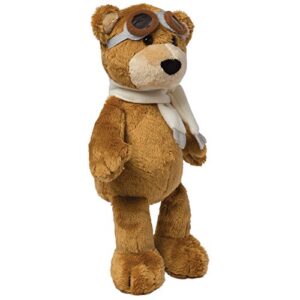 Manhattan Toy Aviator Teddy Bear 12" Stuffed Animal Plush with Soft Goggles and Scarf