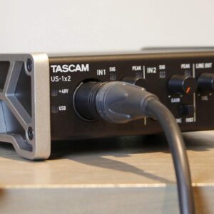 Tascam US-1x2 USB Audio/MIDI Interface with Microphone Preamps and iOS Compatibility