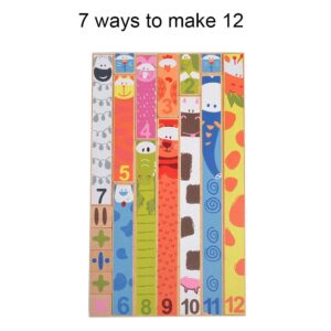 BOHS Montessori Wooden Number Rods - Colorful Math Concept Sticks - Educational Preschool Math Toys