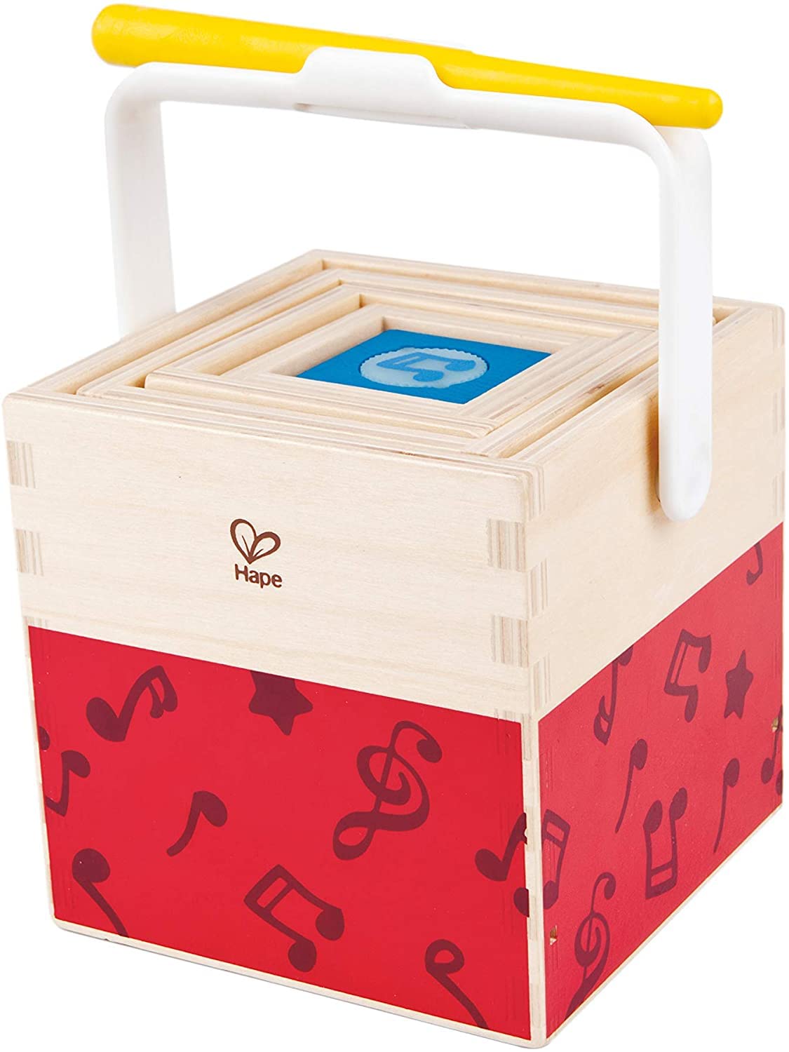 Hape Stacking Music Set | Colorful 6 Piece Musical Box Toy, Wooden Set for Kids 18 months+