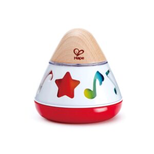 hape e0332 rotating baby music box, spin & play the music, battery not needed, 40 x 40 cm, multicolor