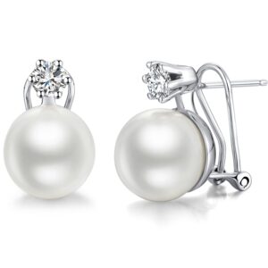 pearl stud earrings pearl diamond earrings for women pearl stud sterling silver pearl earrings dangle silver pearl earrings for women han han pearl earrings large pearl stud with diamond 13mm