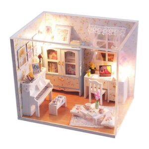 flever dollhouse miniature diy house kit creative room with furniture for romantic valentine's gift-hemiola's room