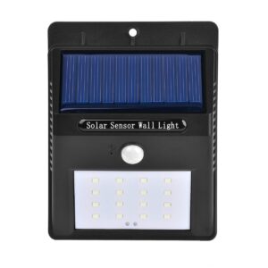 gteak outdoor solar motion lights,16 led solar powered motion sensor light in night, wall mount style for home, garden,