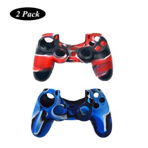 ps4 controller cover, protective silicone skin for sony playstation 4 ps4/ps4 slim/ps4 pro controller (2 pack)