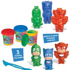 Cra-Z-Art PJ Masks Softee Dough 3D Maker Action Figure Mold N Play, Red, Blue, Green