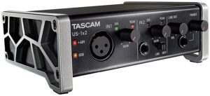 tascam us-1x2 usb audio/midi interface with microphone preamps and ios compatibility