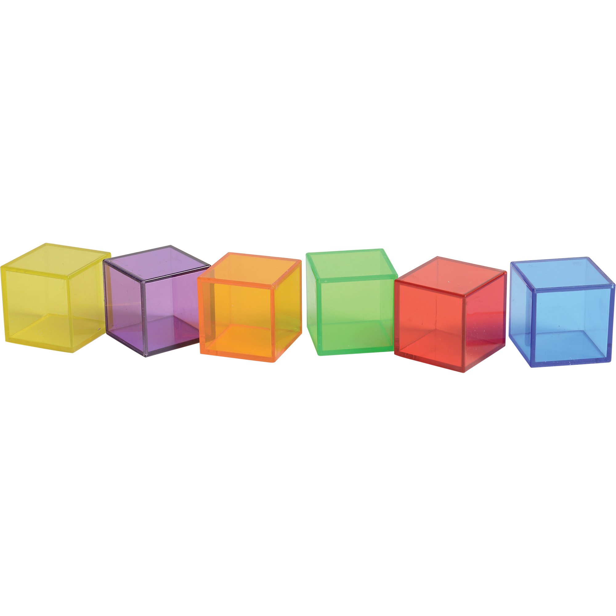 Constructive Playthings Translucent Cube Building Blocks (54-Piece Set)